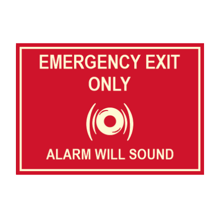 Emergency Exit Only Sign