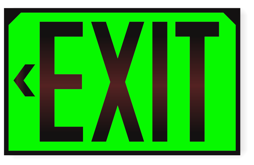 exit sign color code